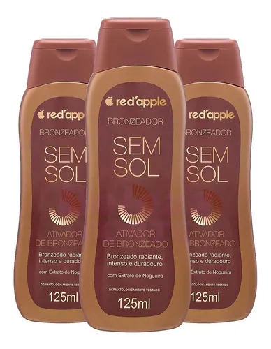 Auto Bronzeador Red Apple C/ 3 Un Sem Sol 125ml | Parcelamento sem juros