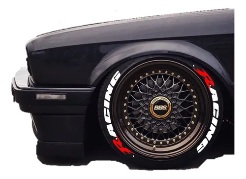 Letras Para 4 Llantas Racing De Polimero Kit Auto Tuning Jdm | MercadoLibre