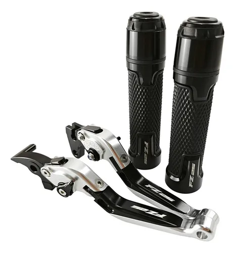 Palancas Y Puños Para Yamaha Fz25 Fz250 Negro Con Plata Meses Sin