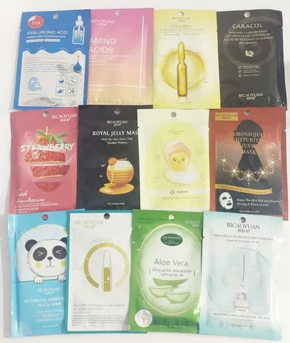 25 Mascarillas Facial Coreanas Mixtas Colágeno Ácido Hialuró Meses
