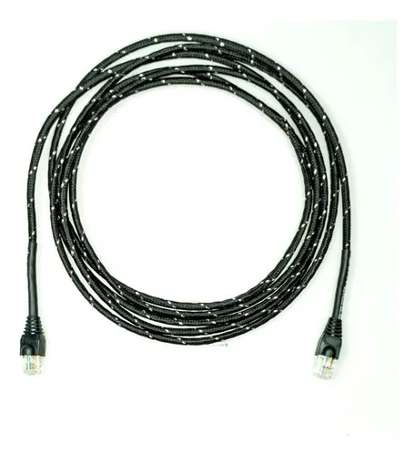 Cable de red Cat6 con revestimiento tejido negro/rosa de 15 m ... Cable de red Cat6 con revestimiento tejido negro/rosa de 15 m ...