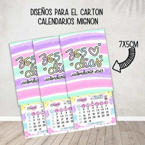 Kit Imprimible Calendario Mignon 2023 Almanaque Pasteles Kit Imprimible Calendario Mignon 2023 Almanaque Pasteles