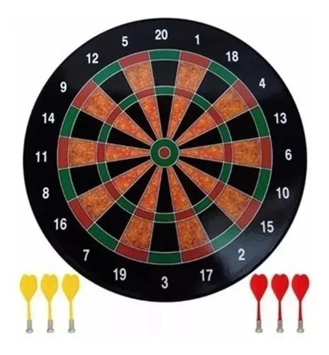 Dardo Jogo De 6 Dardos Tabuleiro Com Alvo Magnético 40 5cm