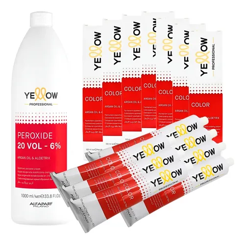 Kit Yellow Color (7 Tintes Perzonalizados + 1 L De Peróxido) | Envío gratis