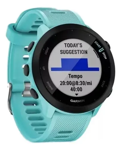 Relogio Smartwatch Garmin Forerunner 55 Azul Aqua | Parcelamento sem juros