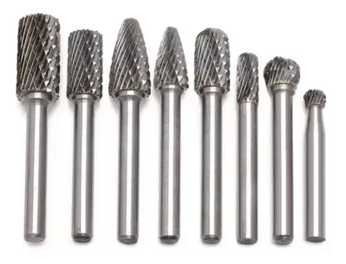 Kit Lima Rotativa Metal Duro Haste 6mm 8 Unidades Kit Lima Rotativa Metal Duro Haste 6mm 8 Unidades