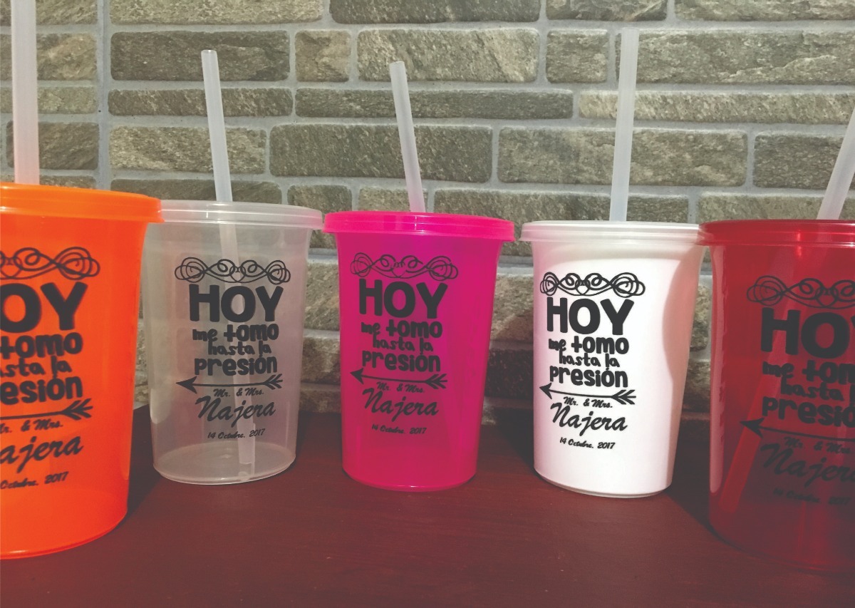 50 Vaso Fiesta Para Bodas Y Xv Años Serigrafia El Baúl De Antonia