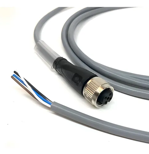 Cabo De Sensor Conector M12 Femea 8 Polos Reto 10 Metros Cinza | Frete ...