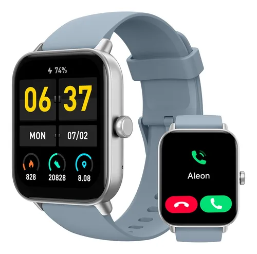 Smartwatch Hombre Reloj Inteligente Bt Llamadas Alexa Azul Cuotas Sin