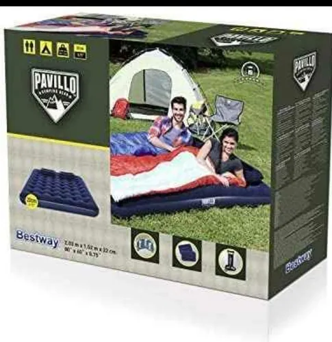 Colchon Inflable 2 Plazas Queen + 2 Almohadas + Bombin | Cuotas sin interés Colchon Inflable 2 Plazas Queen + 2 Almohadas + Bombin | Cuotas sin interés