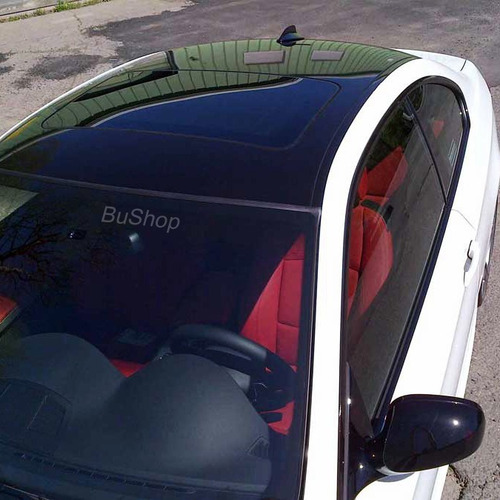 Vinilo Techo Auto Negro Brillo Simil Vidrio 1,26m X 1m | BUSHOP
