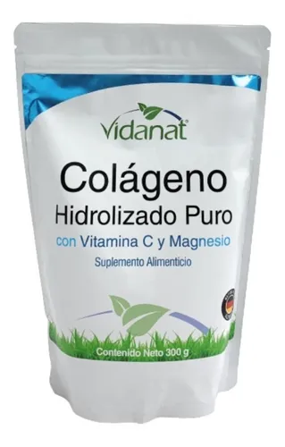 Colageno Hidrolizado Puro Con Vit C Y Magnesio Vidanat 300g Envío Full