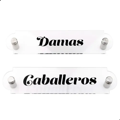 2 Letreros Señalética Para Sanitarios (damas Y Caballeros) | Meses sin ...