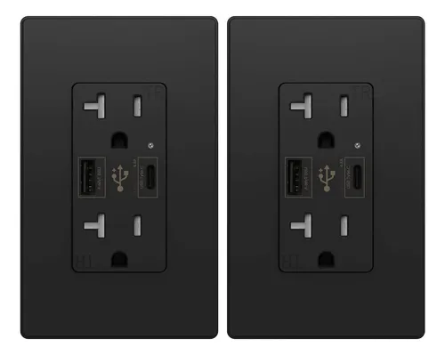 Enchufe De Pared Usb C Decora 4 8a De Doble Velocidad Recep Meses