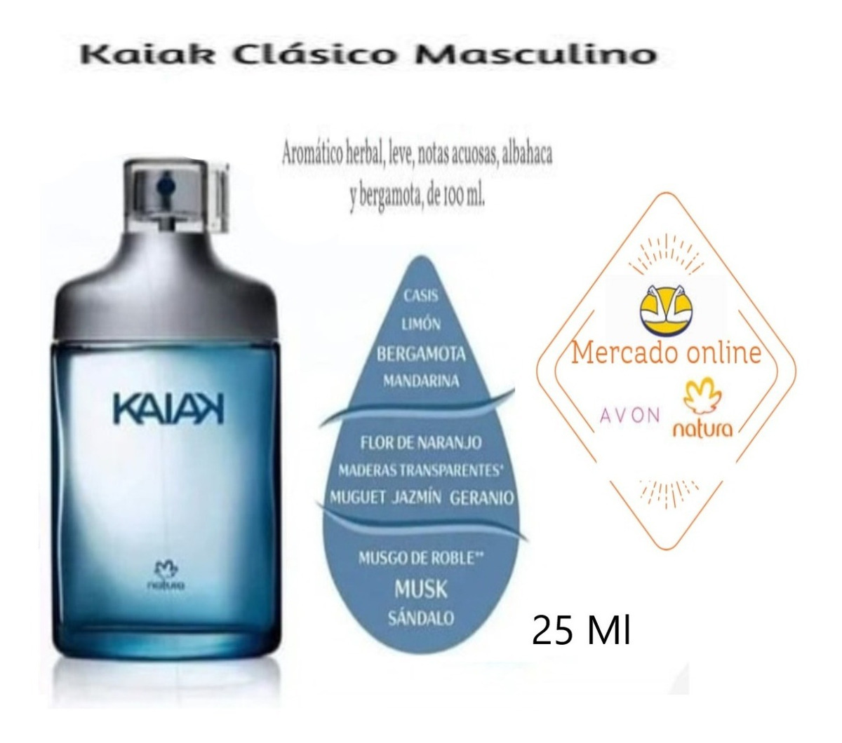 Perfume Mini Kaiak Clasico Masculino 25ml - Natura | Cuotas sin interés Perfume Mini Kaiak Clasico Masculino 25ml - Natura | Cuotas sin interés