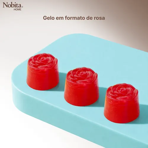 Forma De Gelo Silicone 28 Cubos Com Reservatório E Tampa | MercadoLivre