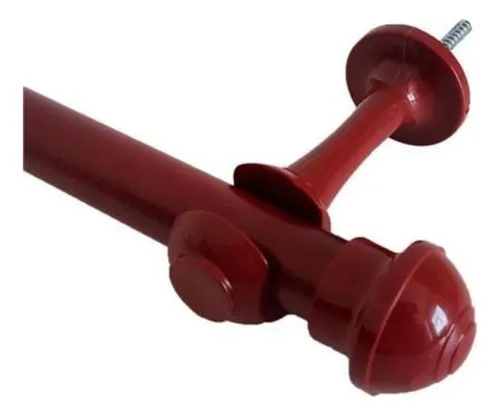 Kit de 4 soportes para barras de cortina con punta de caoba de 28 mm ... Kit de 4 soportes para barras de cortina con punta de caoba de 28 mm ...