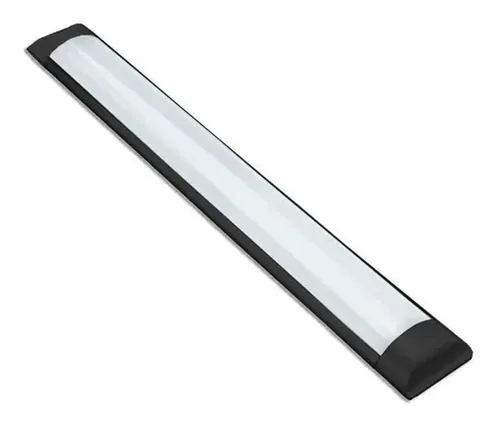 Luminária Led Preta Sobrepor Slim 120cm Bivolt Completa 36w | MercadoLivre Luminária Led Preta Sobrepor Slim 120cm Bivolt Completa 36w | MercadoLivre