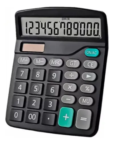 Calculadora De Mesa Balcão Escritório 12 Dígitos Preta