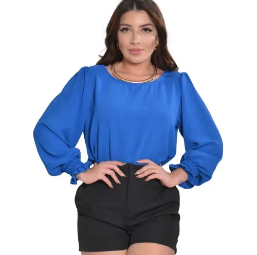 Blusa Feminina Manga Comprida Camisa Social Duna Mercadolivre
