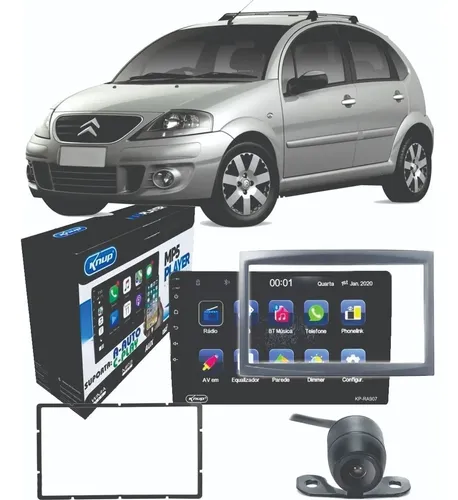 Multimidia Android Auto Carplay Gps Citroen C3 2003 Até 2012 ...