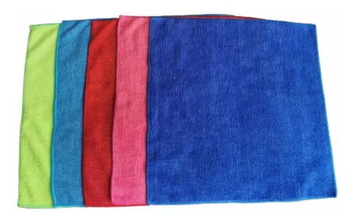 Trapo Paño De Microfibra Multiusos 40x40 Cm. Paquete 10 Pzs Colores ...