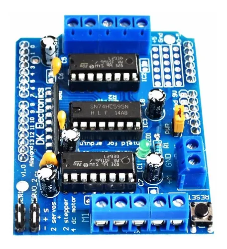Tarjeta Motor Shield L293d Para Control De Motores, Arduino | Meses sin ... Tarjeta Motor Shield L293d Para Control De Motores, Arduino | Meses sin ...