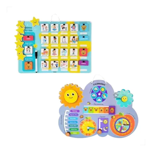 Quadro De Rotina Calendário Atividades Infantil Educativo Frete Grátis