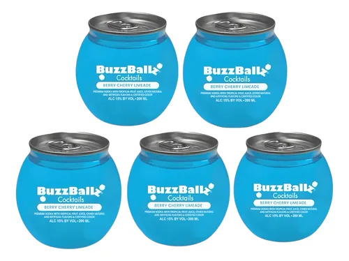 Buzzballz Sabor Frambuesa Azul-limón-lima 200 Ml 5pack | Envío gratis
