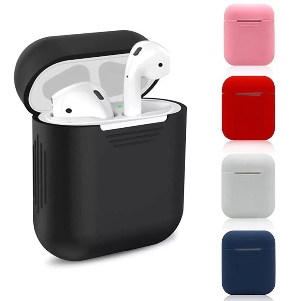 Capa Case Silicone Proteção Para Fones AirPods -varias Cores ... Capa Case Silicone Proteção Para Fones AirPods -varias Cores ...