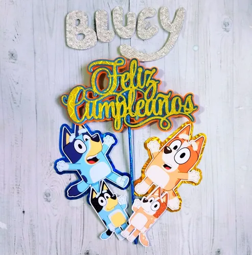 Topper Para Tortas Minitoppers Bluey Personalizado Mercadolibre