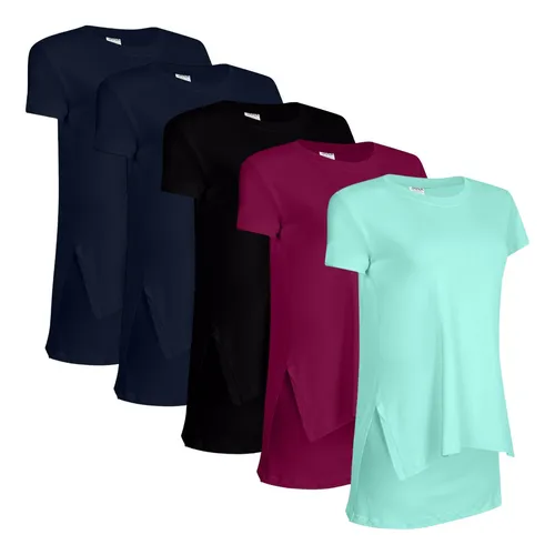 Kit 5 Blusa Blusinha Feminina Tapa Bumbum Mullet Gola R Frete Grátis