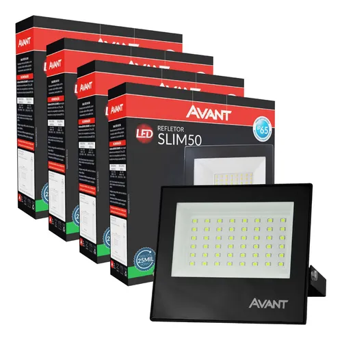 Kit 4 Refletor Led 50w Smd Bivolt Verde Prova D'água - Avant | MercadoLivre