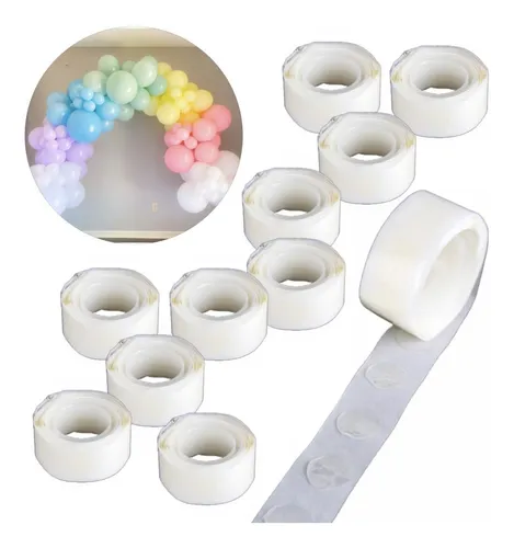 10 Cinta Pega Globos Punto Silicona X100u Adhesiva Doble Faz 10 Cinta Pega Globos Punto Silicona X100u Adhesiva Doble Faz