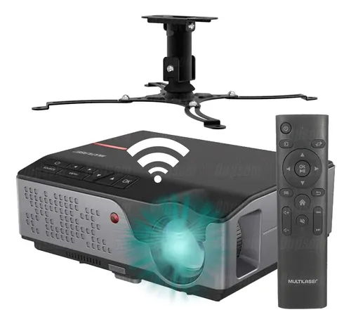 Projetor Wifi Multilaser Pj004 Hdmi Vga 4500lm + Suporte | Frete grátis