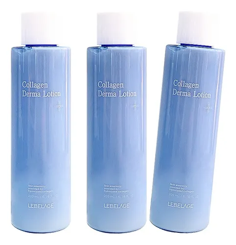 Loción Facial Coreana Colágeno Derma Anti Arrugas 3pz