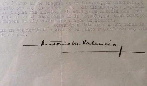 1933 Valencia Antonio M. Carta Autografa Musica Antigua Cali | MercadoLibre 1933 Valencia Antonio M. Carta Autografa Musica Antigua Cali | MercadoLibre