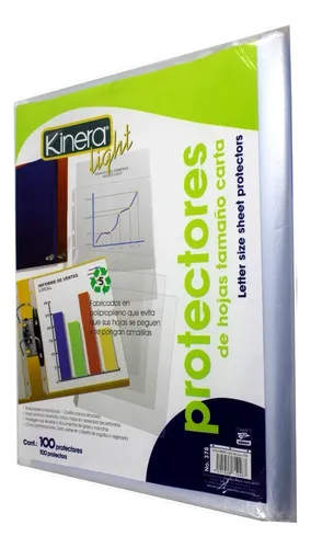 Protectores De Hojas Tamaño Carta Kinera Paquete Con 100 | MercadoLibre