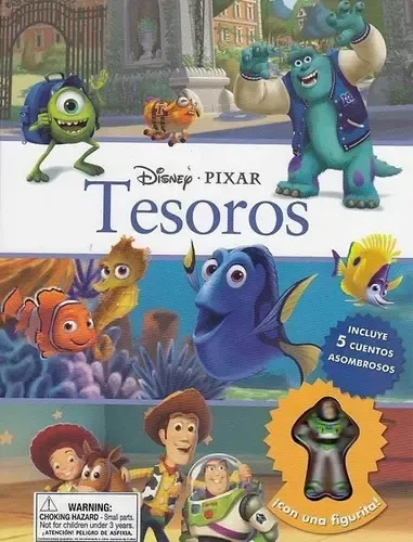 Libro Disney Pixar Tesoros 5 Cuentos Monster Nemo Toy Story De No