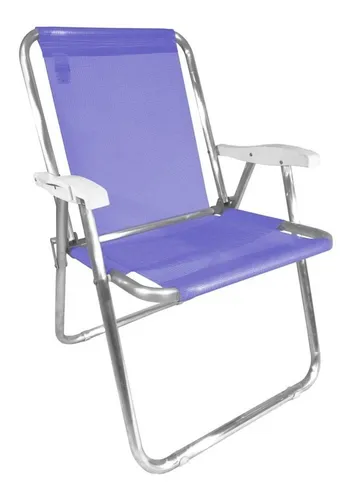 Cadeira Max Alumínio Praia Oversize Reforçada Até 140kg Zaka Cor Azul Cadeira Max Alumínio Praia Oversize Reforçada Até 140kg Zaka Cor Azul