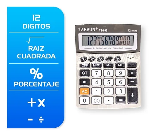 Calculadora Electronica Profesional Taksun Ts-853 12 Digitos | Cuotas
