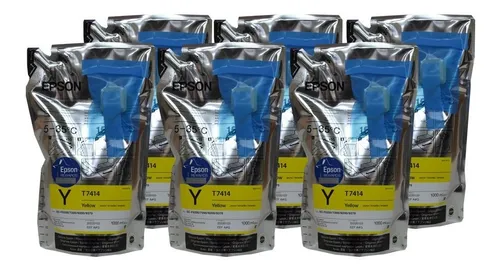 Tinta Epson Stylus Pro Ultrachrome Ds Amarillo 6 Pack T7414 | Envío gratis
