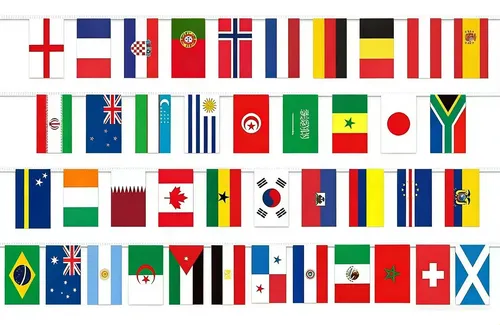 Guirnalda Banderines 48 Banderas Países Mundial 2026 | MercadoLibre