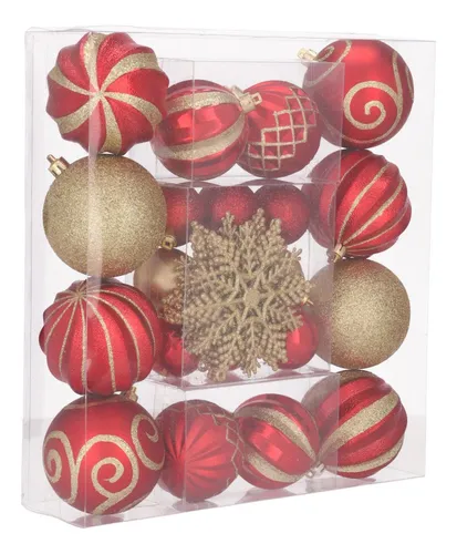 Esferas Y Copos Christmas Accents Rojo Astro Y Oro 26 Pzas | Meses sin ... Esferas Y Copos Christmas Accents Rojo Astro Y Oro 26 Pzas | Meses sin ...