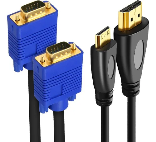 Cabo Mini Hdmi X Hdmi 2.0 + Cabo Vga X Vga Para Monitor 2 Mt | MercadoLivre Cabo Mini Hdmi X Hdmi 2.0 + Cabo Vga X Vga Para Monitor 2 Mt | MercadoLivre