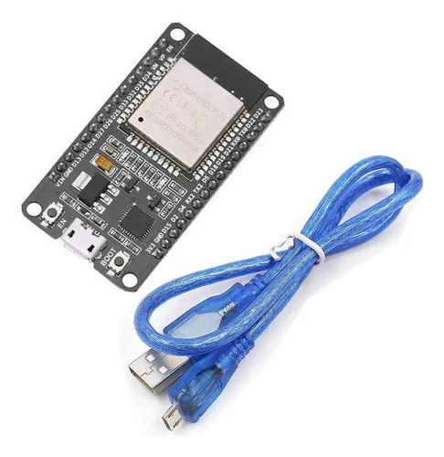 Placa Esp32 Wifi Bluetooth Compatível Com Arduino + Cabo Placa Esp32 Wifi Bluetooth Compatível Com Arduino + Cabo