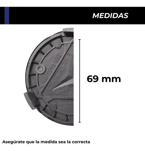 Aa 4 Centros Tapas De Rin 75mm Mercedes Benz Clase . | Meses sin interés