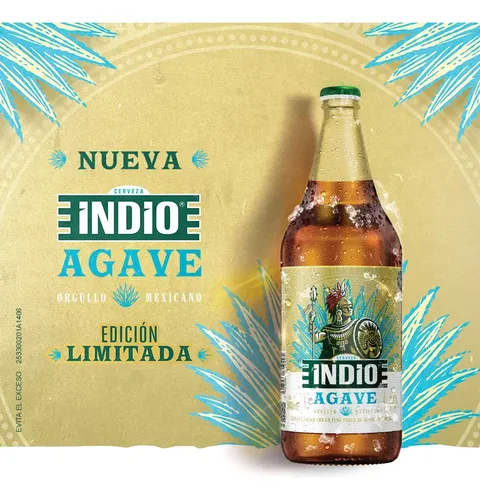Cerveza Indio Agave 12 Botellas De 940ml | MercadoLibre