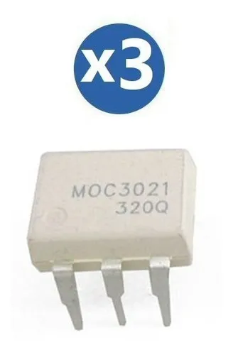 Pack 3 Opto Triac Moc3021 Dimmer Arduino Pic, Dip-6 | Cuotas sin interés Pack 3 Opto Triac Moc3021 Dimmer Arduino Pic, Dip-6 | Cuotas sin interés
