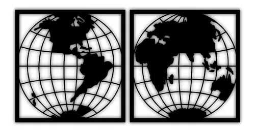Nuevos Cuadros Decorativos Calados Mapa Mundial Planisferio | Cuotas ...